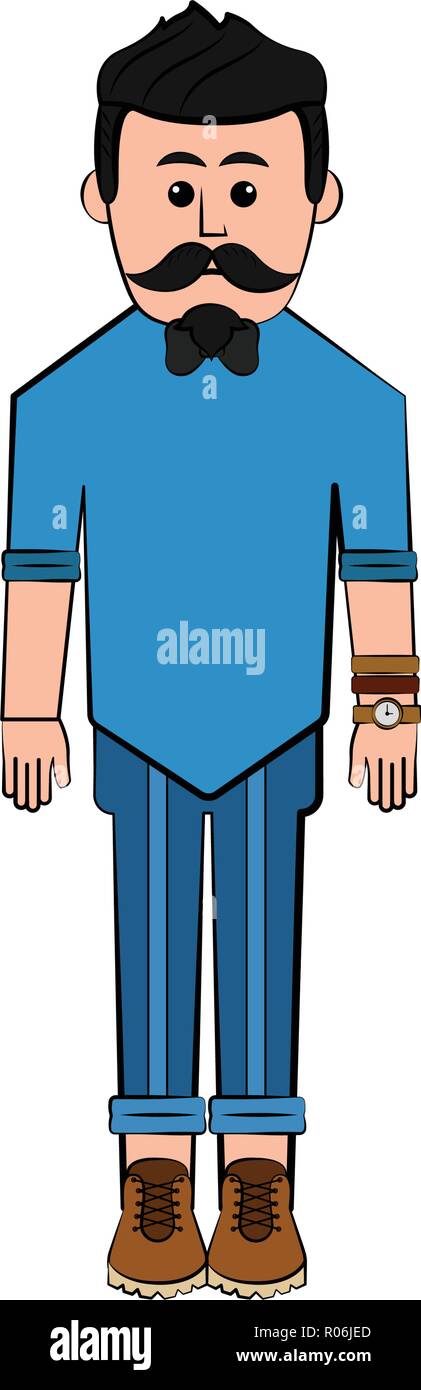 Isolated hipster cartoon character Stock Vector Image & Art - Alamy