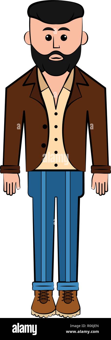 Isolated hipster cartoon character Stock Vector Image & Art - Alamy