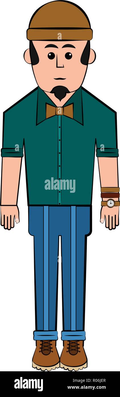 Isolated hipster cartoon character Stock Vector Image & Art - Alamy