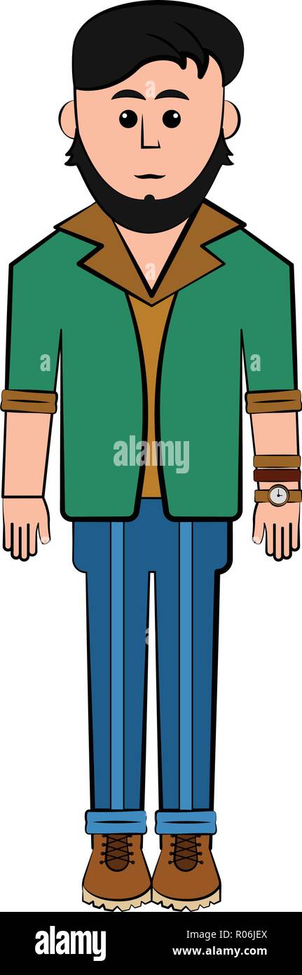 Isolated hipster cartoon character Stock Vector Image & Art - Alamy