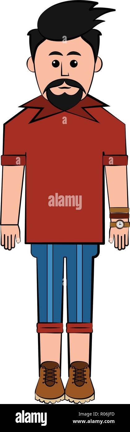 Isolated hipster cartoon character Stock Vector Image & Art - Alamy