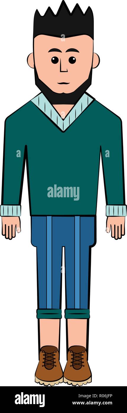 Isolated hipster cartoon character Stock Vector Image & Art - Alamy