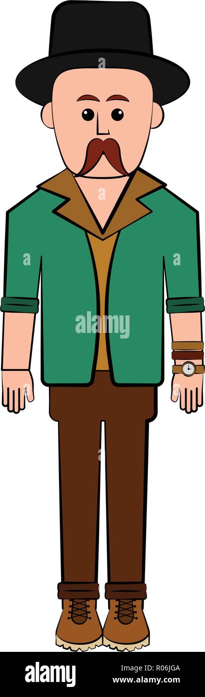 Isolated hipster cartoon character Stock Vector Image & Art - Alamy
