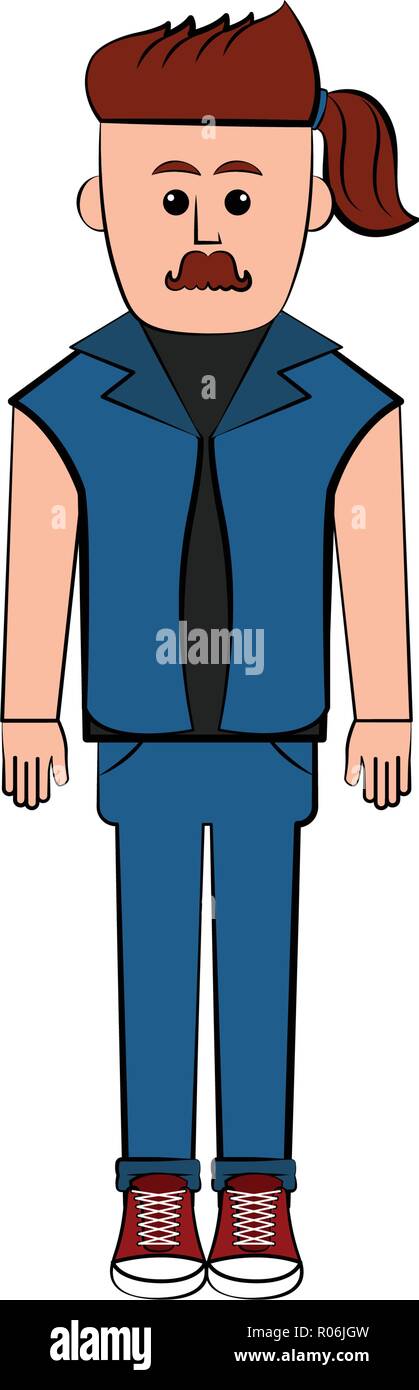 Isolated hipster cartoon character Stock Vector Image & Art - Alamy