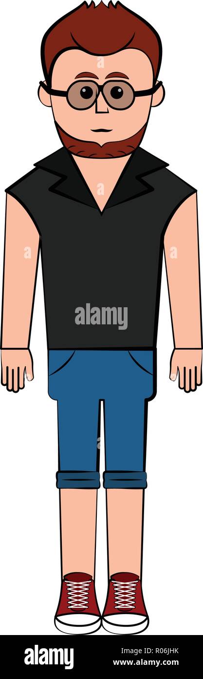 Isolated hipster cartoon character Stock Vector Image & Art - Alamy