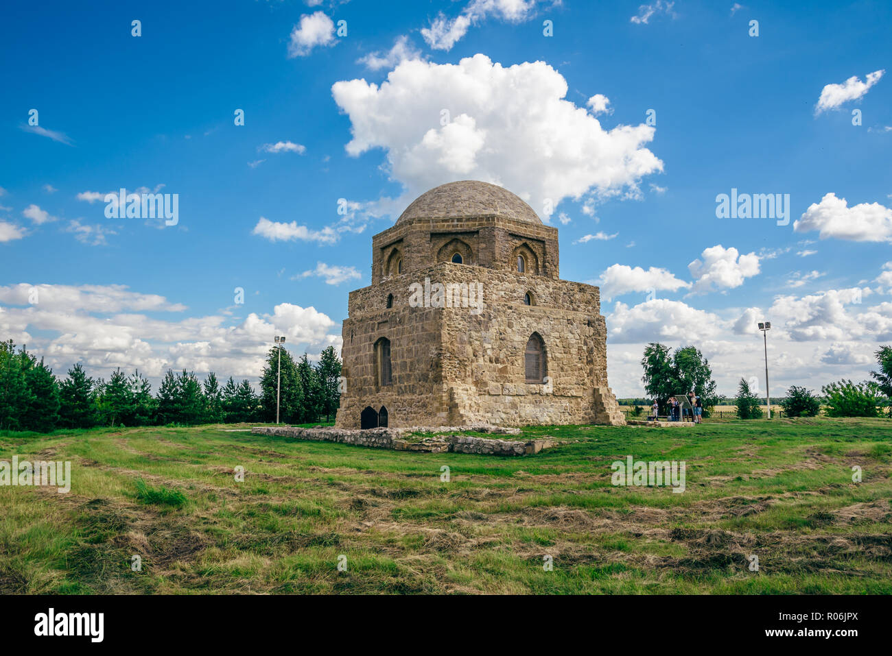 Ruins of Black House in Bolghar Hill-Fort with Group of Tourist Stock ...