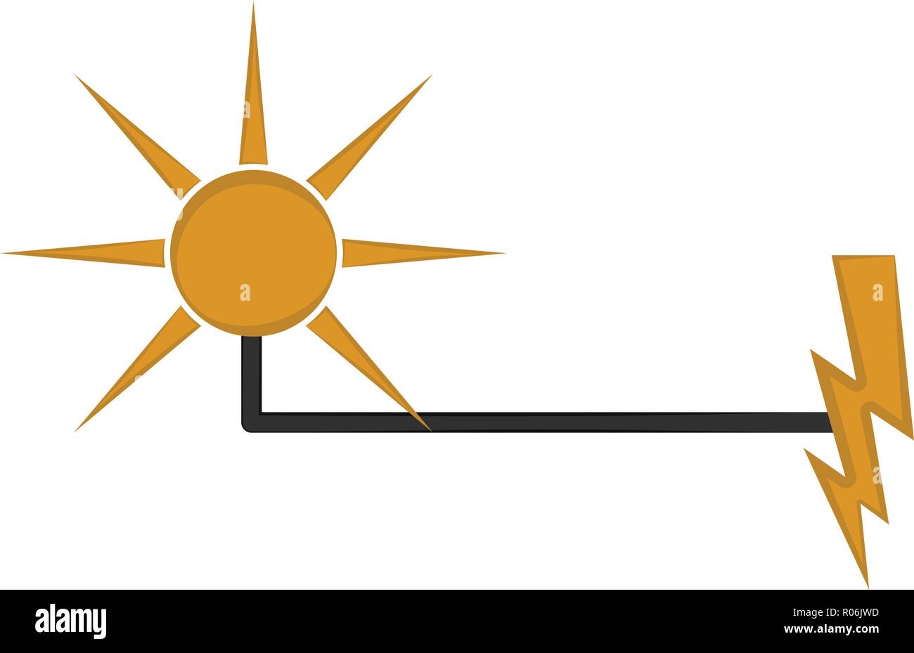 Sun connected to an energy symbol Stock Vector Image & Art - Alamy