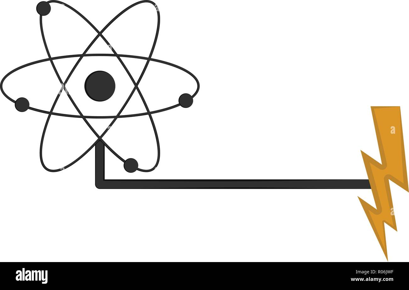 Atom symbol connected to a power symbol Stock Vector Image & Art - Alamy