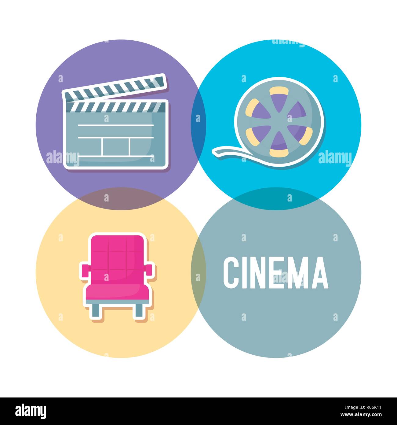 set icons of cinema icon vector illustration design Stock Vector Image ...