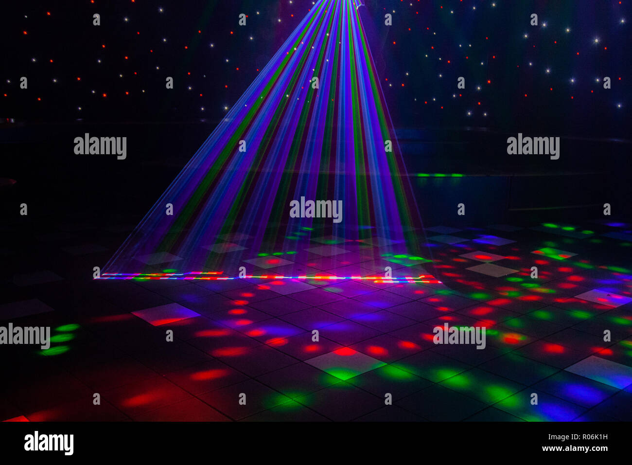 Rainbows on the floor from night club laser lights series from ...