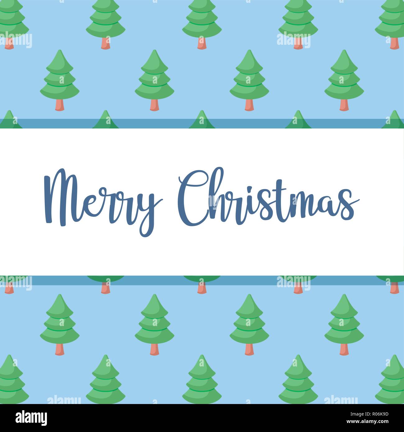 merry christmas tree pattern vector illustration design Stock Vector ...