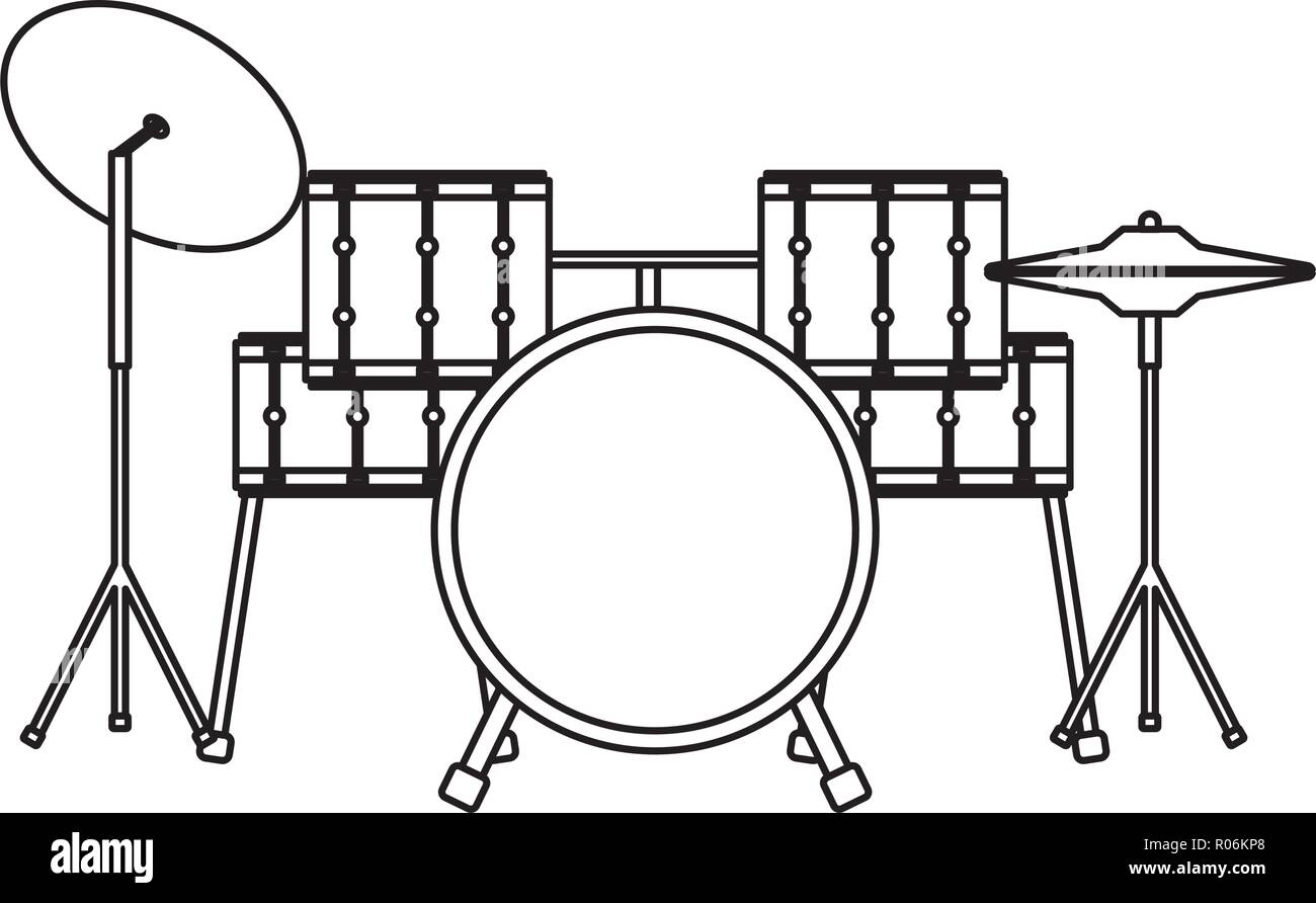 drums battery instrument icon vector illustration design Stock Vector ...