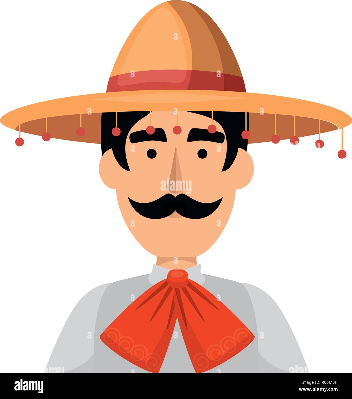 traditional mexican mariachi character vector illustration design Stock ...