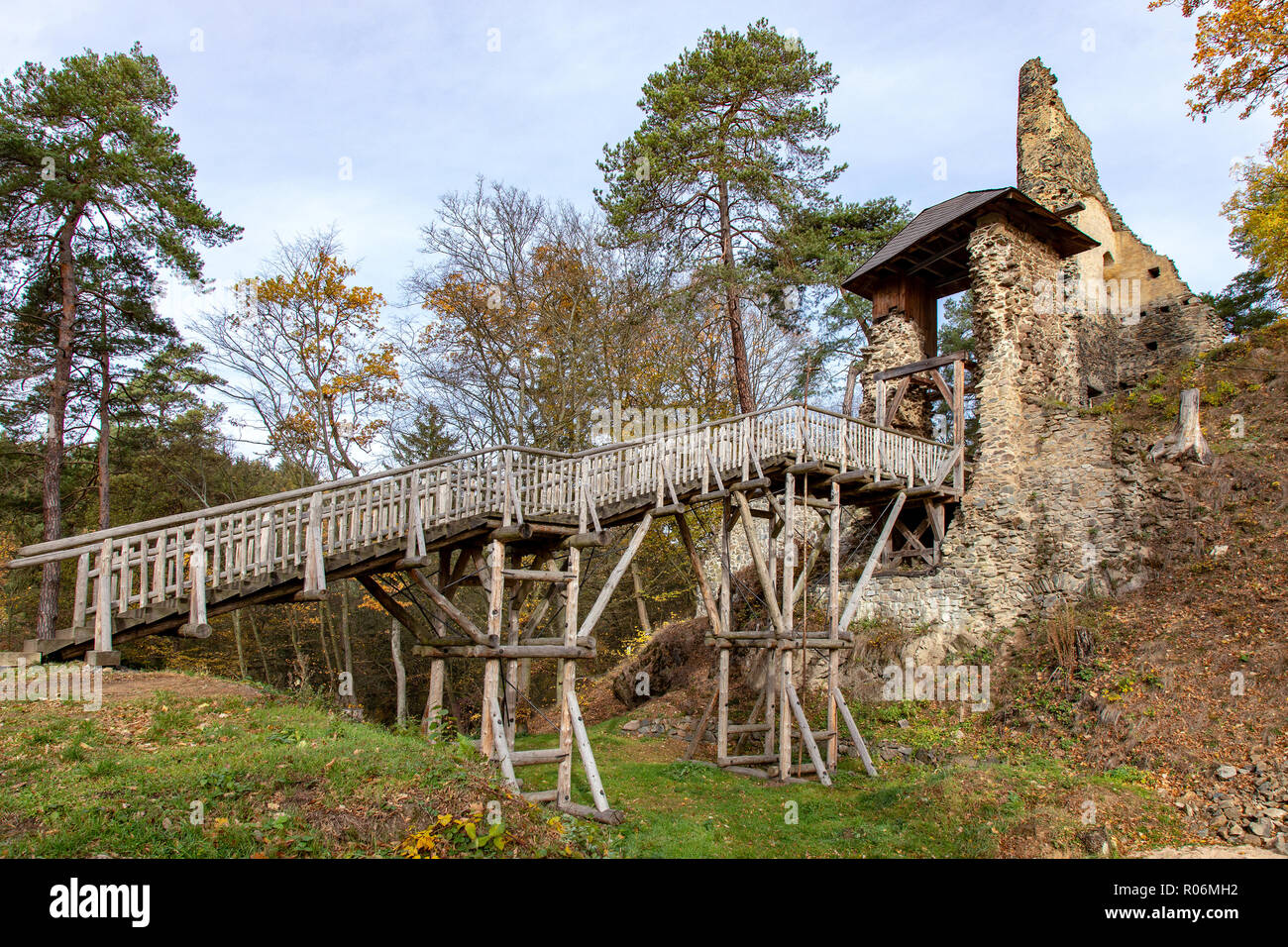 Zlenicka hlaska, Zlenice, Senohraby, Posazavi, Ceska republika / ruins ...