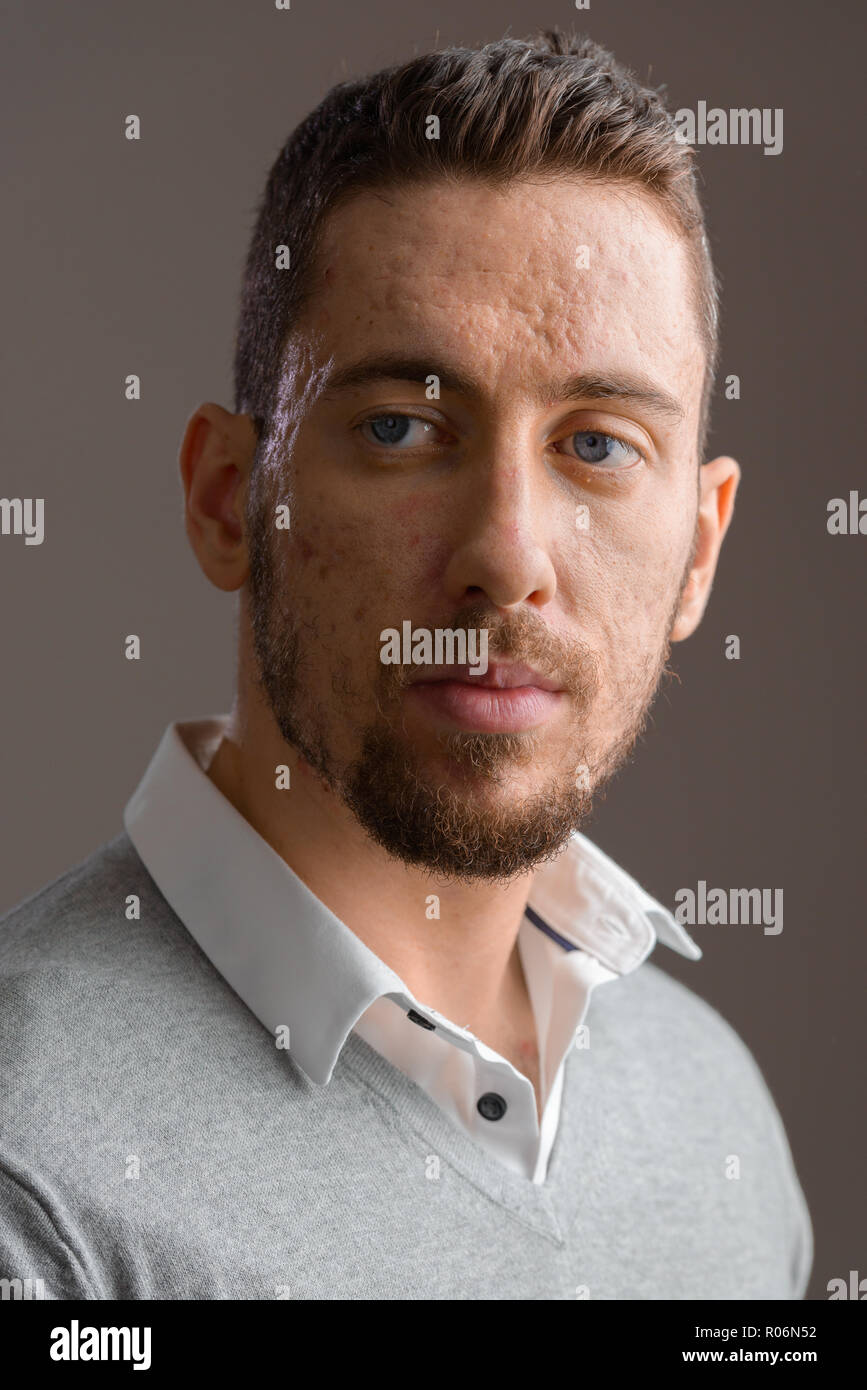 Caucasian male face hi-res stock photography and images - Alamy