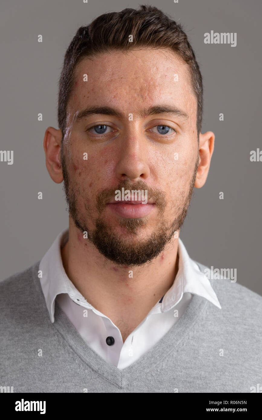 Caucasian male face hi-res stock photography and images - Alamy