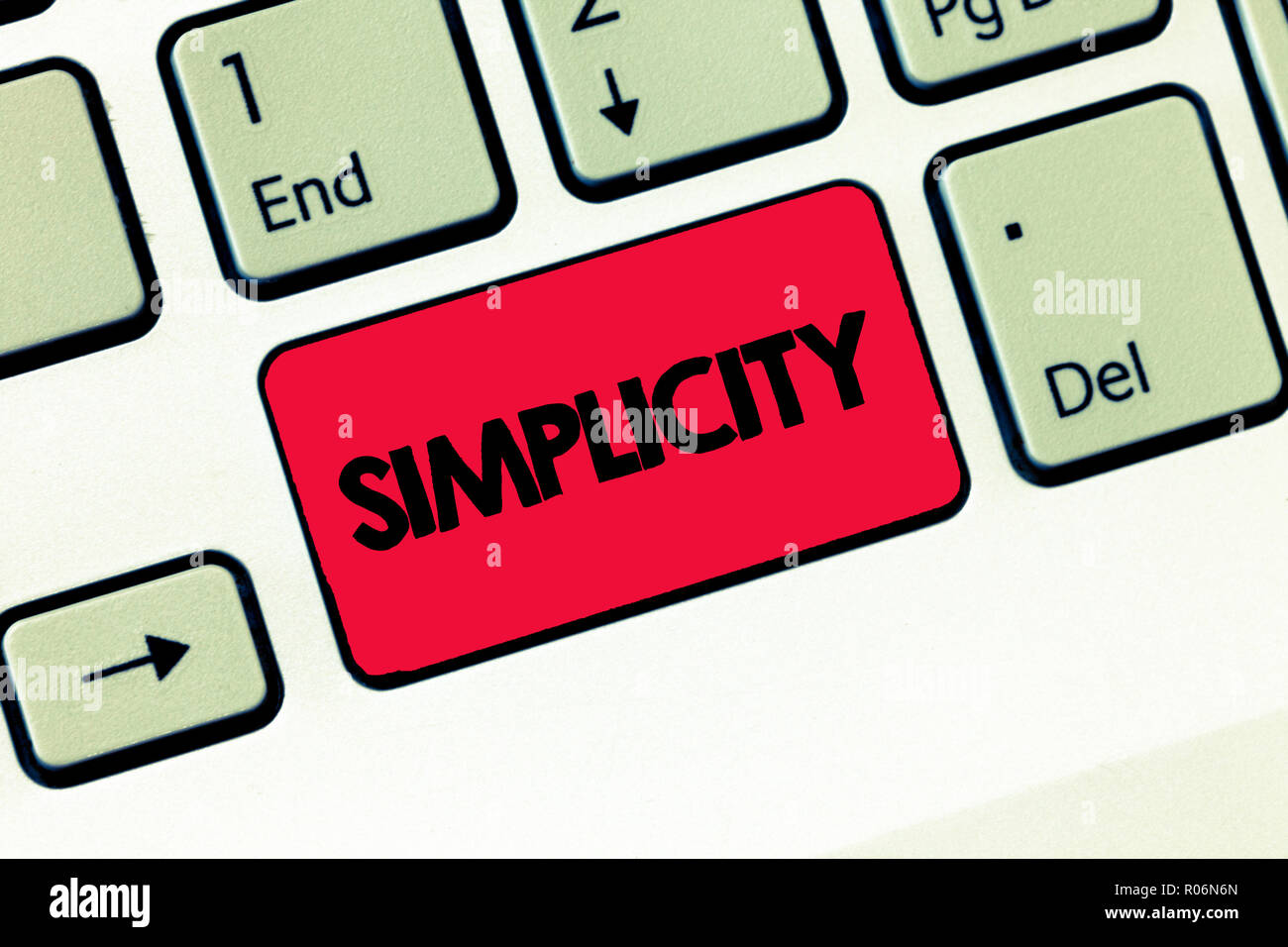 Text sign showing Simplicity. Conceptual photo Quality or condition of ...