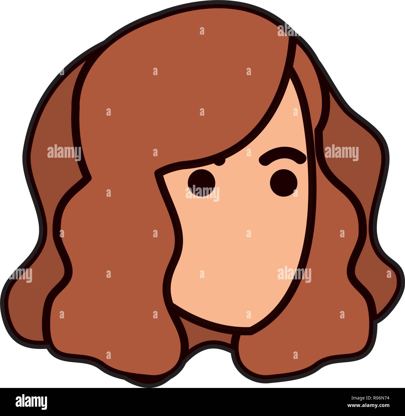 beautiful woman head avatar character vector illustration design Stock ...