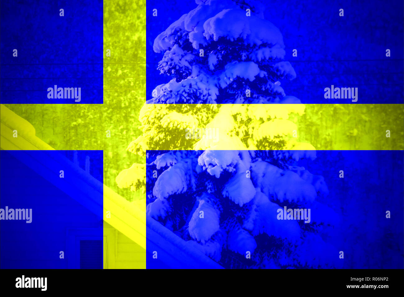 Flag of Sweden in minimalistic design and high quality Stock Photo - Alamy