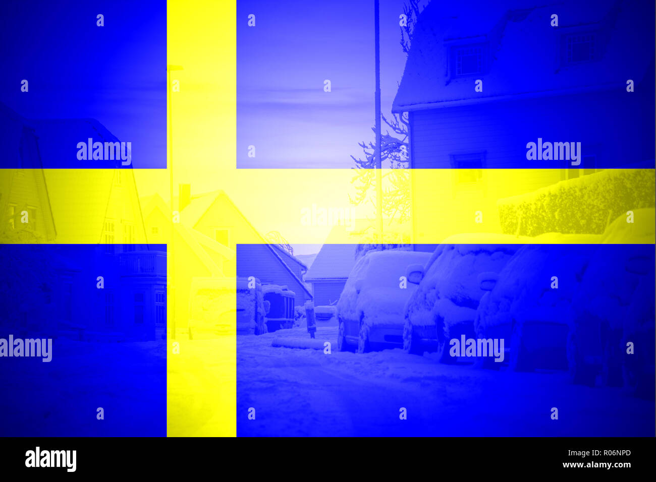 Flag of Sweden in minimalistic design and high quality Stock Photo - Alamy