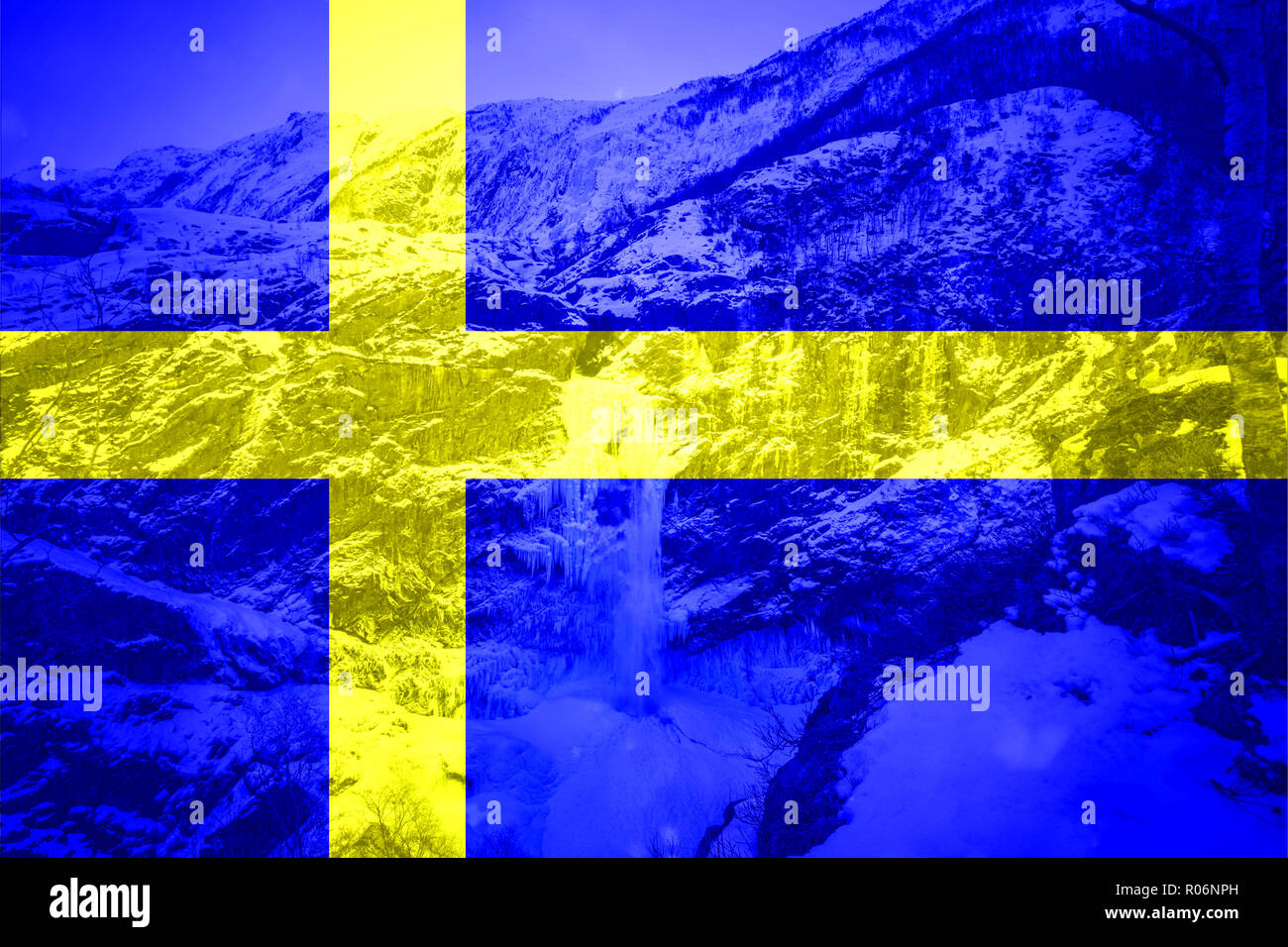 Flag of Sweden in minimalistic design and high quality Stock Photo - Alamy