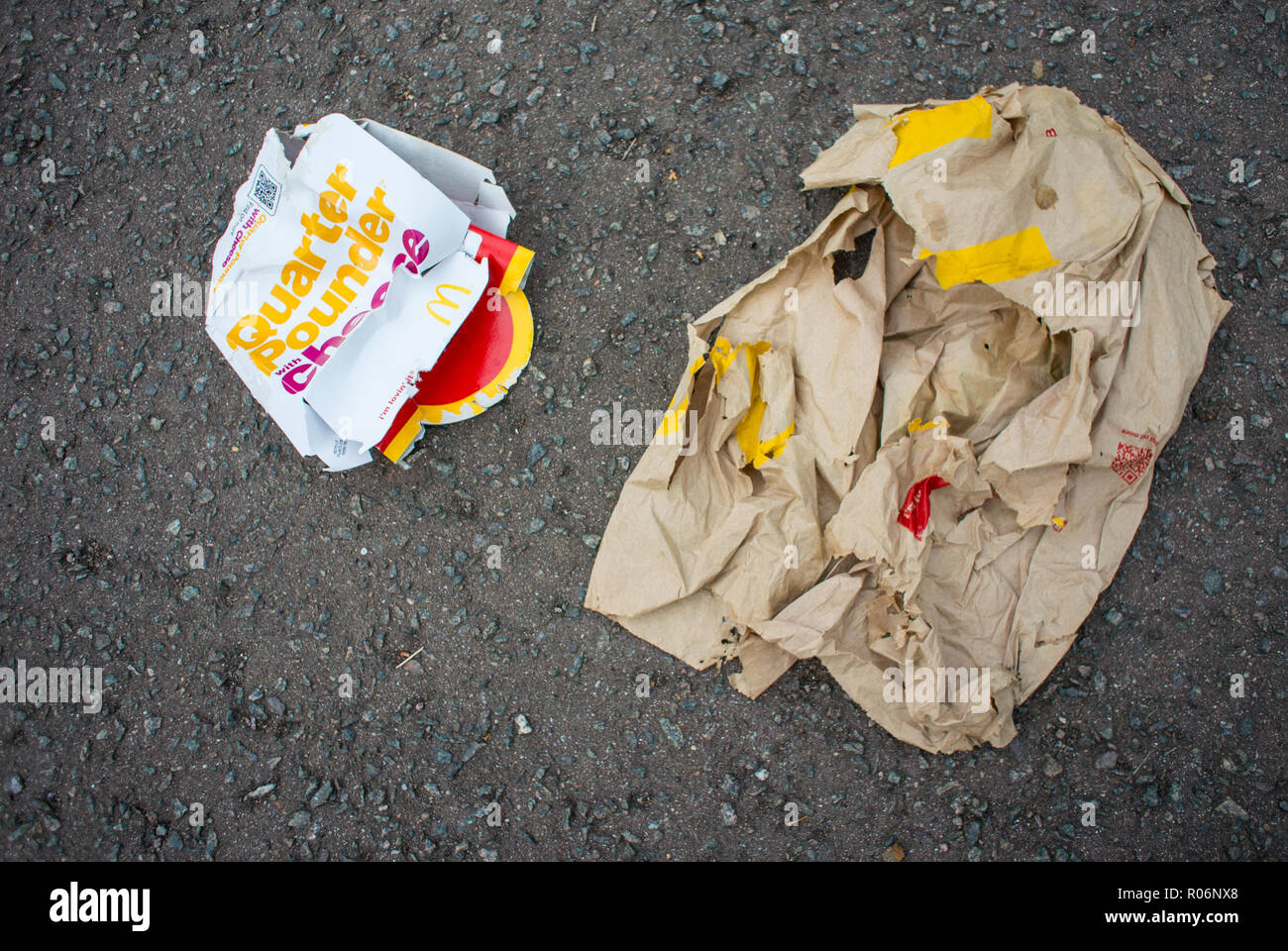 Macdonalds trash hi-res stock photography and images - Alamy