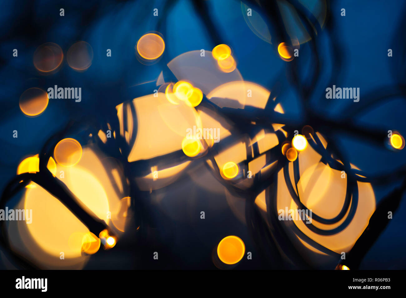 Christmas lights defocused Stock Photo - Alamy