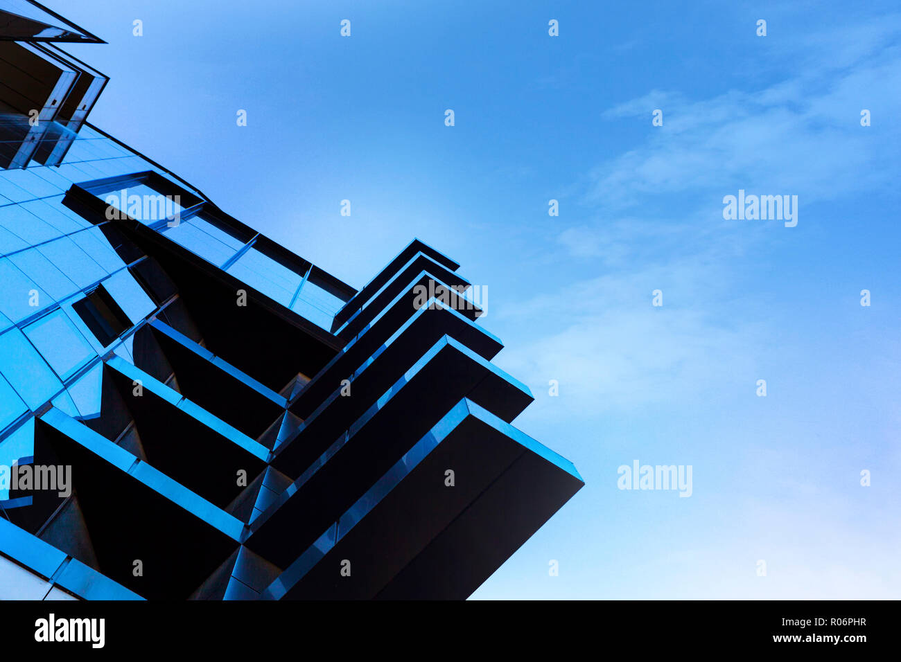 Beautiful skyscraper with architecture and glass window exterior of ...