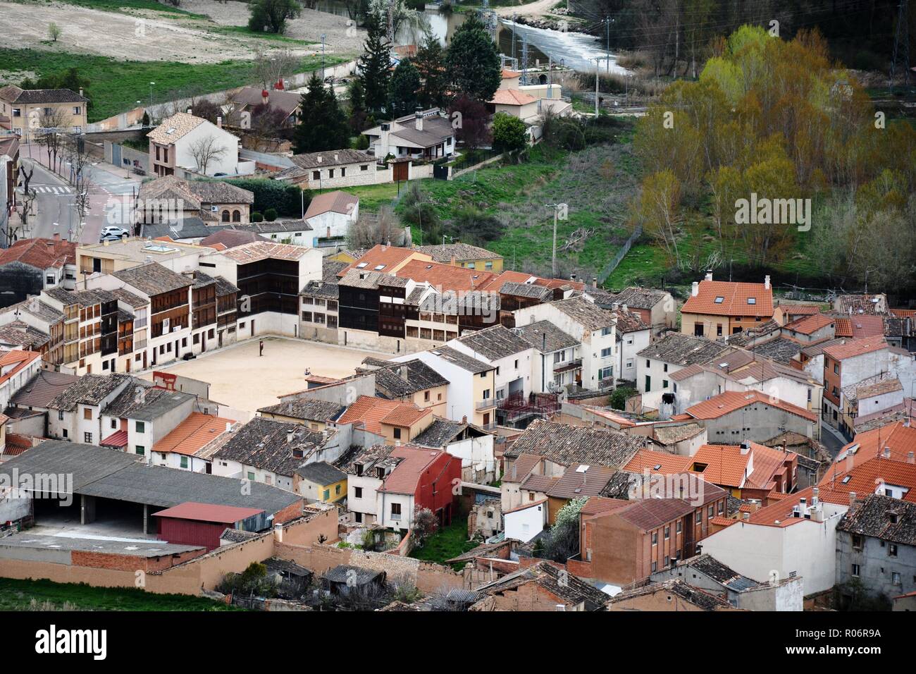 Village square aerial hi-res stock photography and images - Alamy