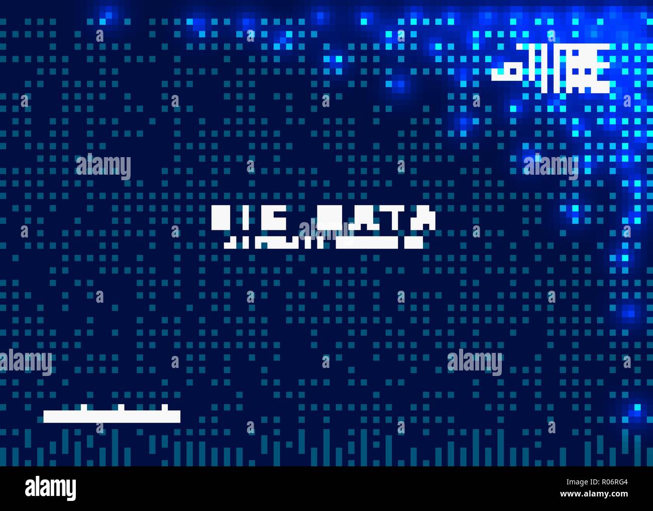 Deep learning background. Technology for big data, visualization Stock ...