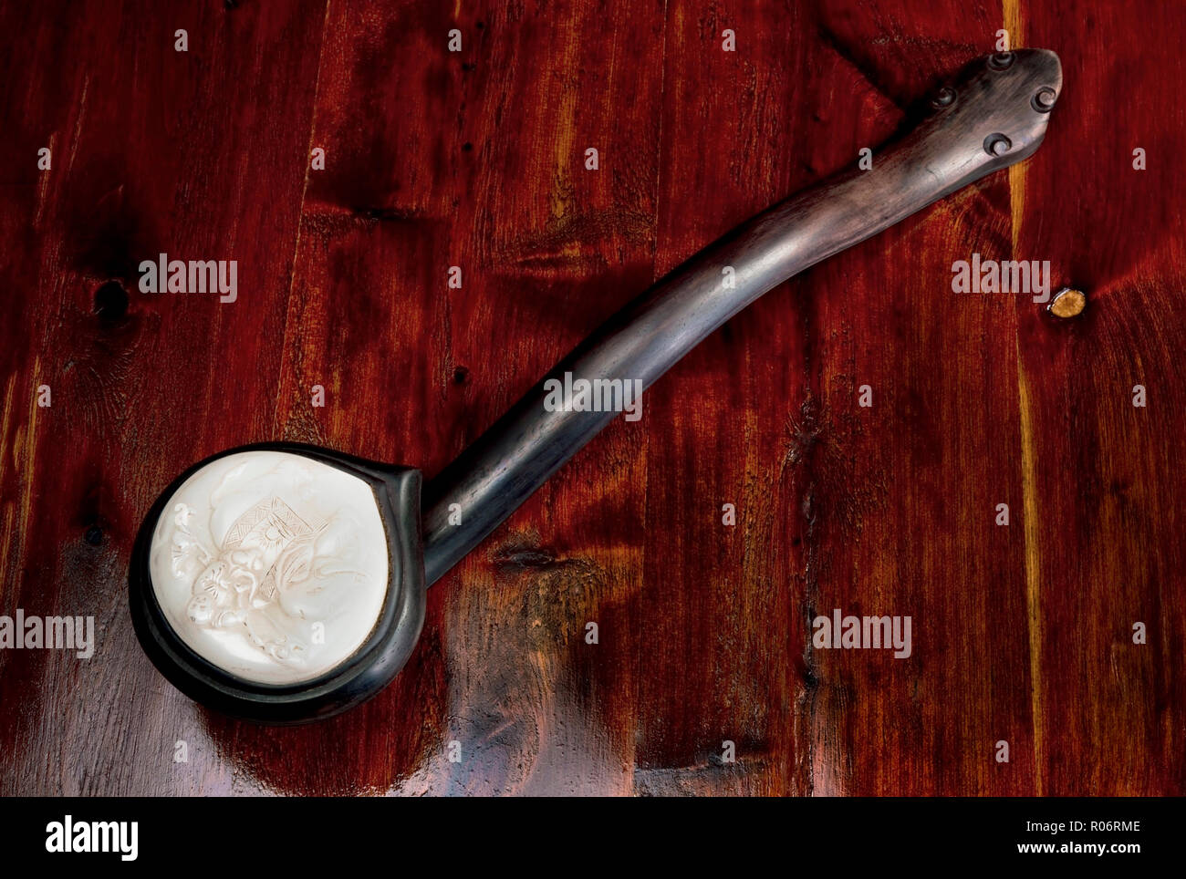 Antique 19th century Chinese white jade ruyi scepter Stock Photo - Alamy