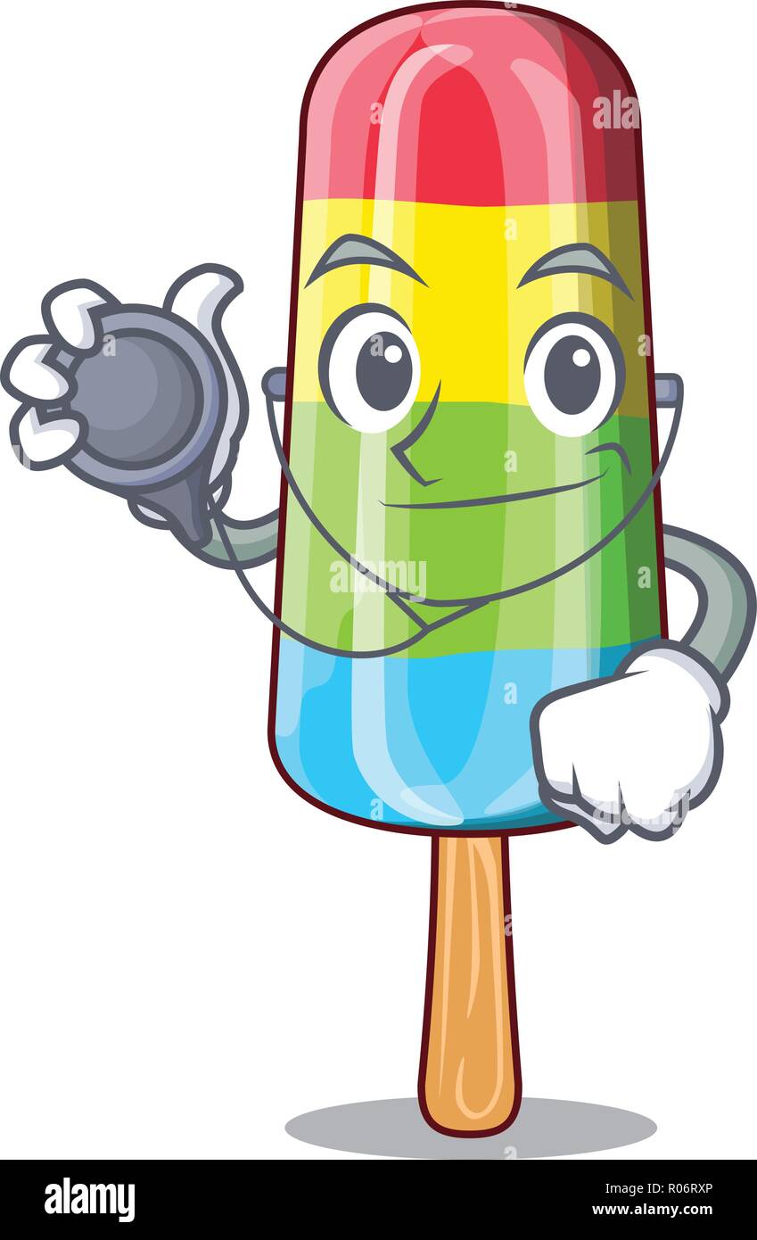 Doctor colorful ice cream sticks on cartoon Stock Vector Image & Art ...