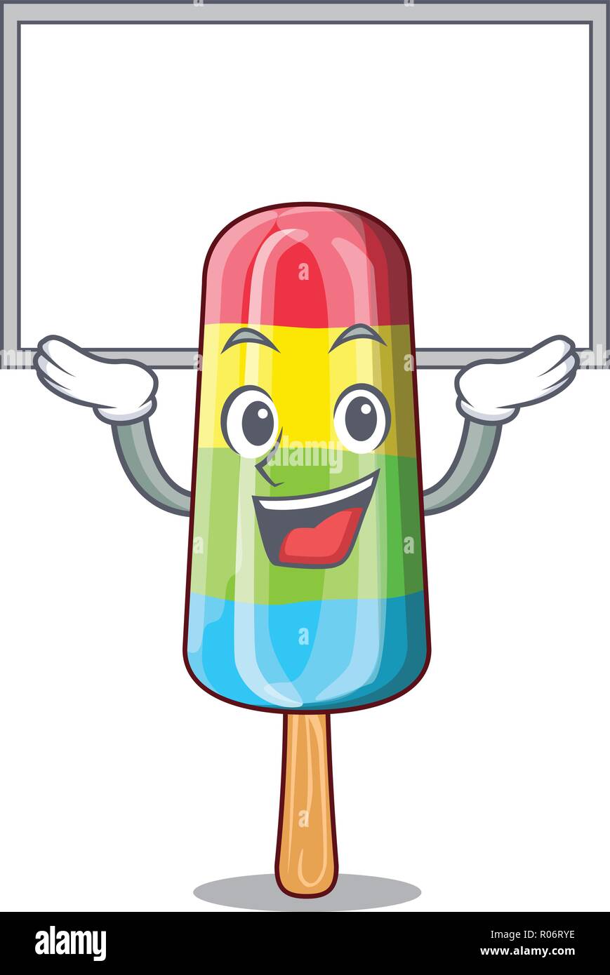 Up board colorful ice cream sticks on cartoon Stock Vector Image & Art ...