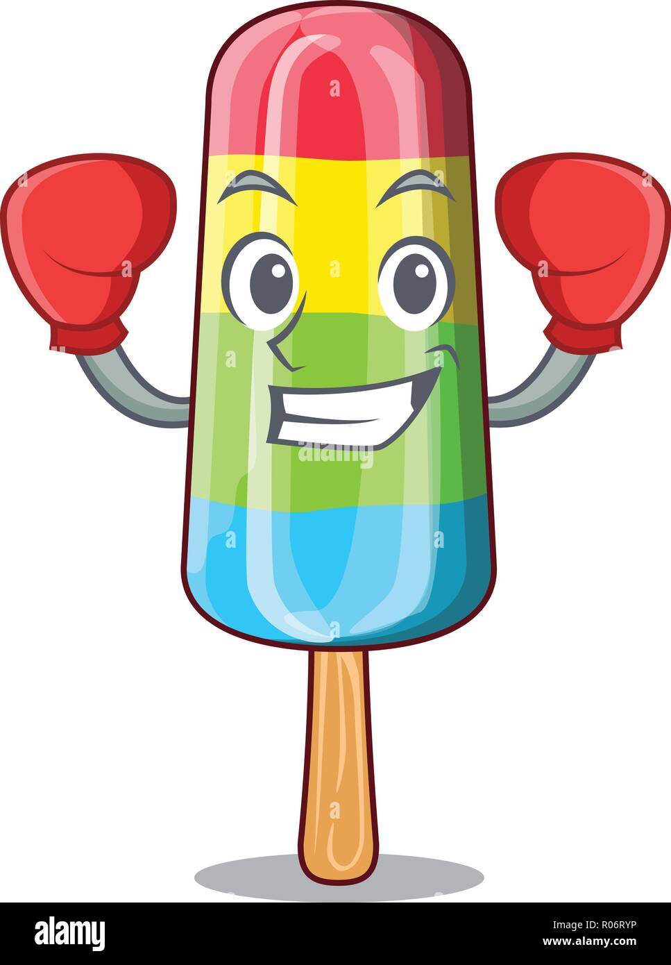 Boxing colorful ice cream sticks on cartoon Stock Vector Image & Art ...
