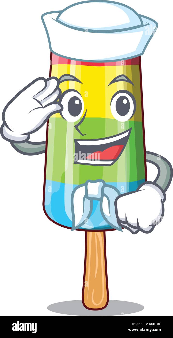 Sailor colorful ice cream sticks on cartoon Stock Vector Image & Art ...