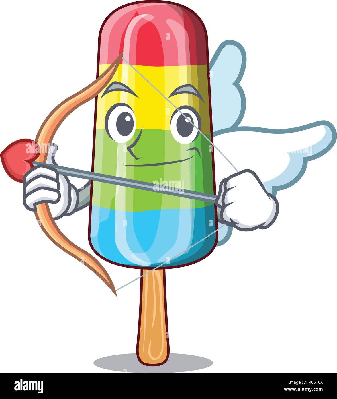Cupid colorful ice cream sticks on cartoon Stock Vector Image & Art - Alamy