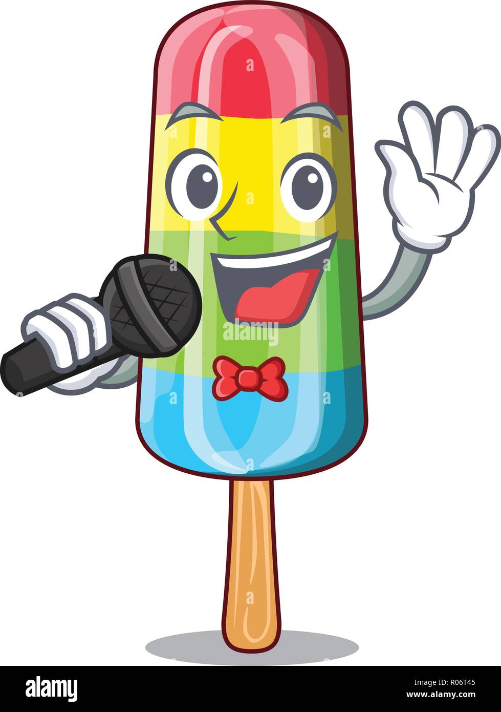 Singing cartoon colorful ice cream for drink Stock Vector Image & Art ...