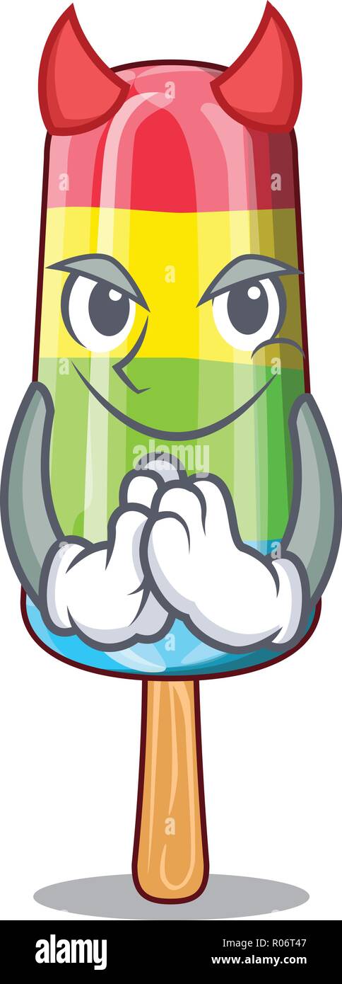 Devil cartoon colorful ice cream for drink Stock Vector Image & Art - Alamy