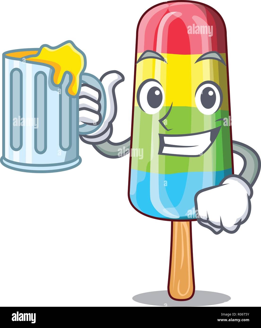 With juice cartoon colorful ice cream for drink Stock Vector Image ...