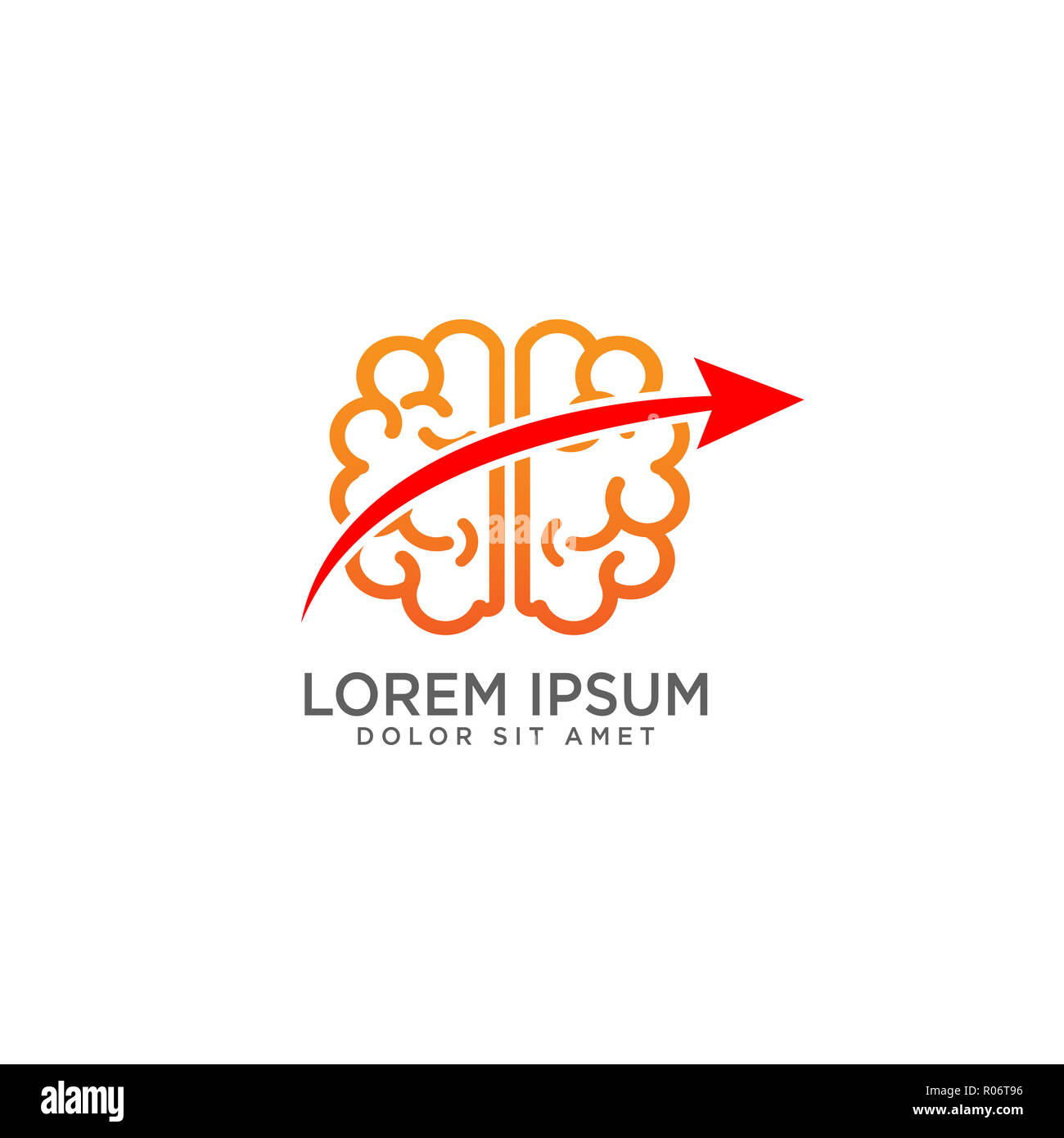 Brain logo vector hi-res stock photography and images - Alamy