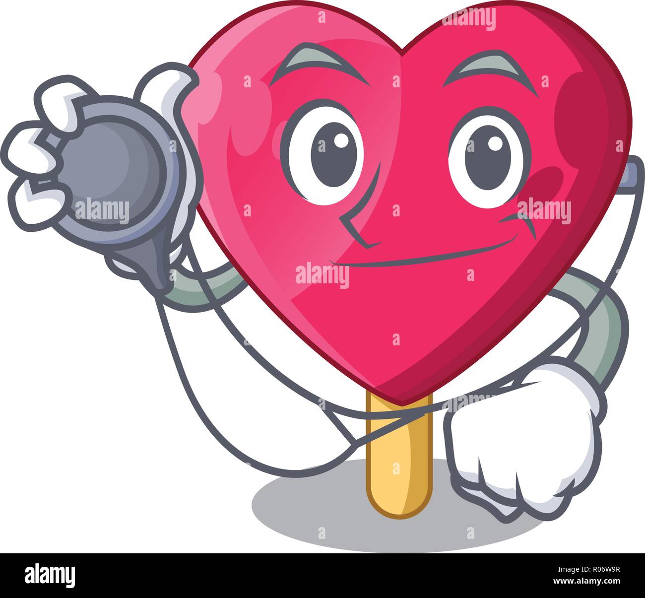 Doctor chocolate heart on ice cream cartoon Stock Vector Image & Art ...