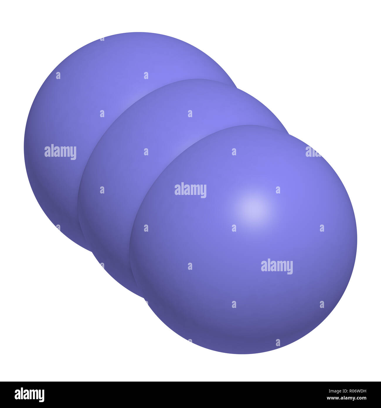 Azide anion, chemical structure. Azide salts are used in detonators and ...