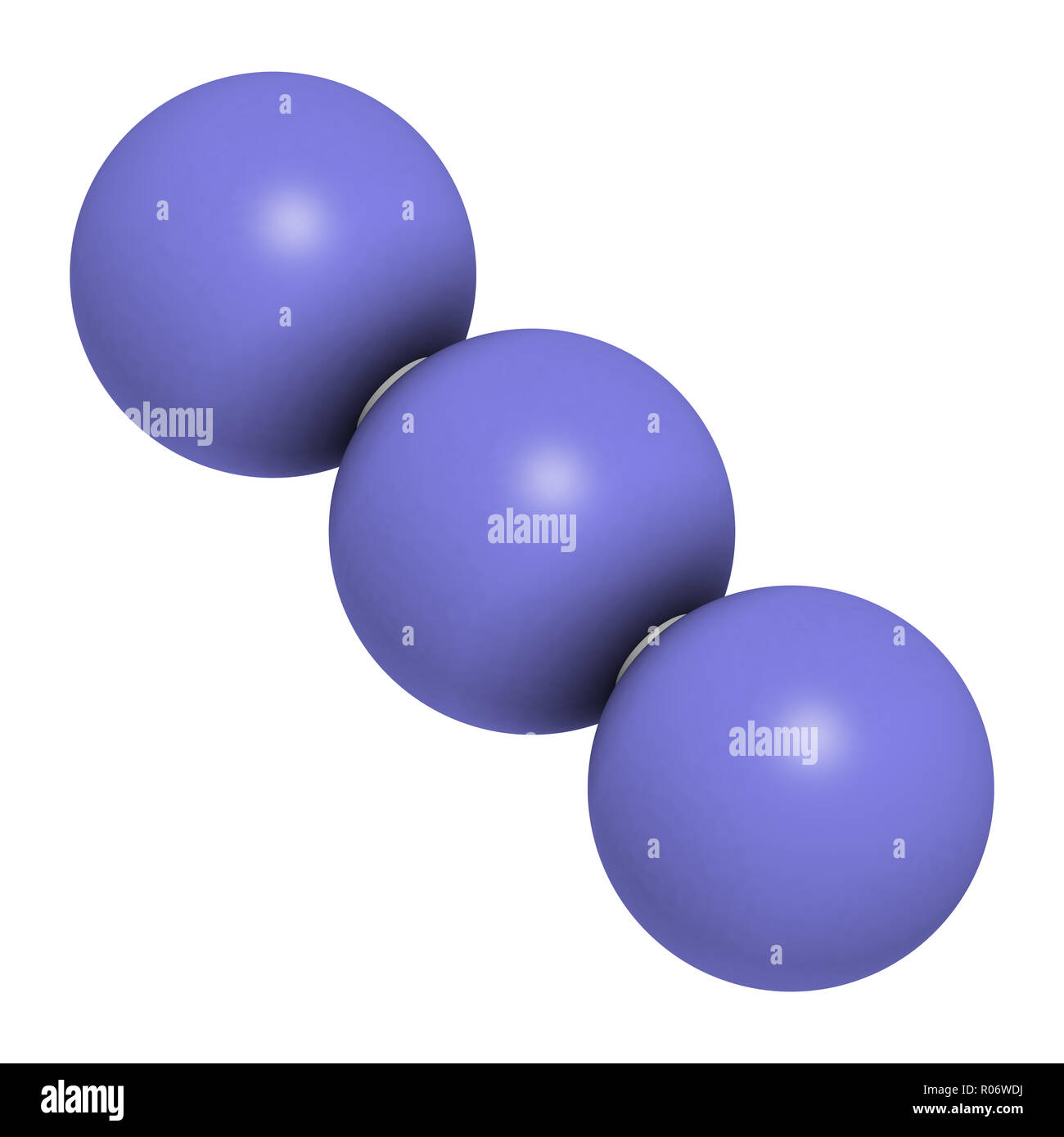 Azide anion, chemical structure. Azide salts are used in detonators and ...
