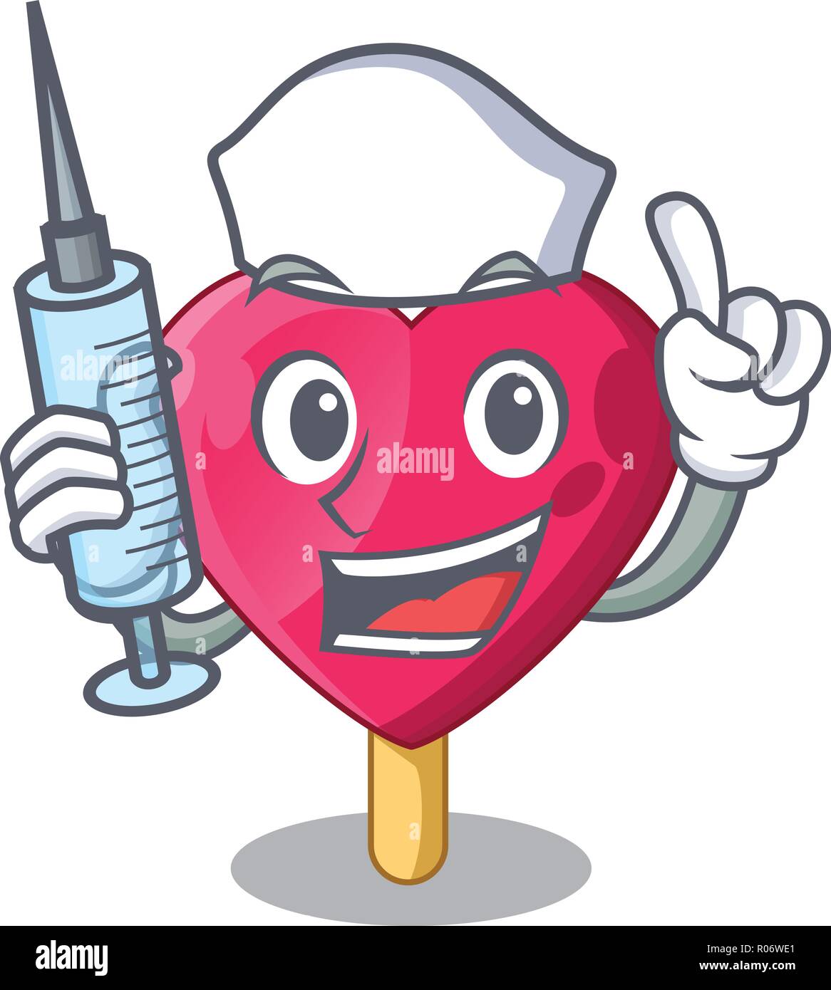 Nurse heart character ice cream on candy Stock Vector Image & Art - Alamy