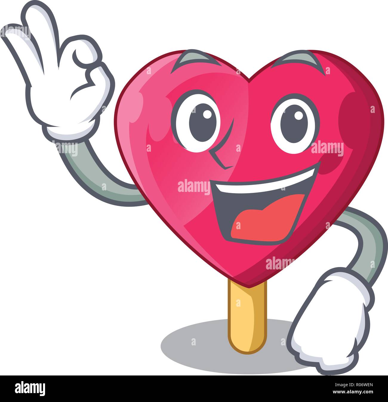 Okay heart character ice cream on candy Stock Vector Image & Art - Alamy