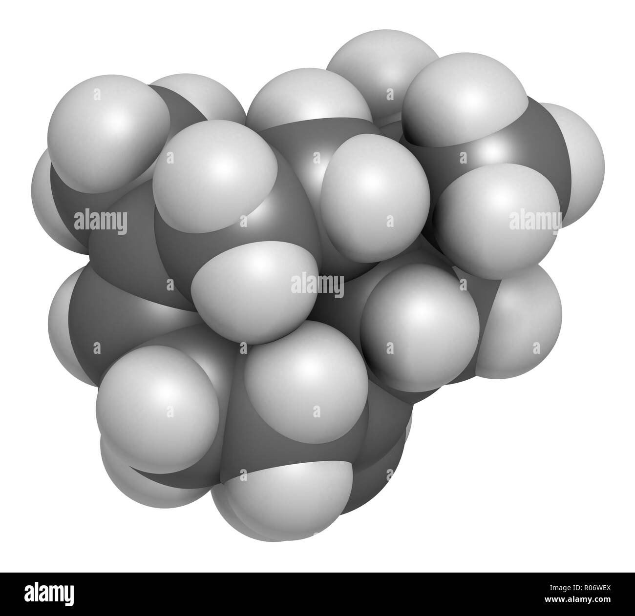 Caryophyllene molecule. Constituent of multiple herbal essential oils ...
