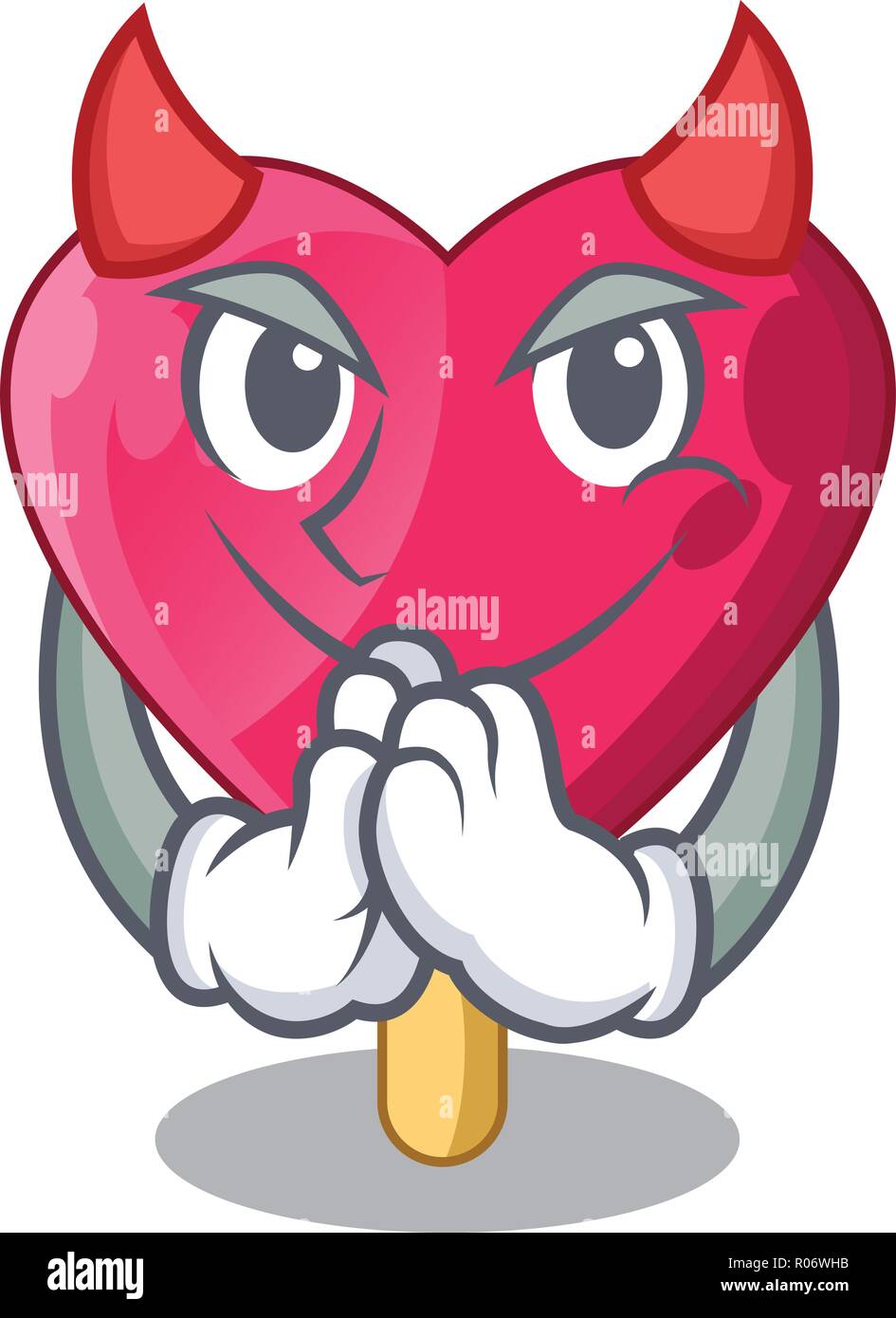 Devil heart shaped ice cream the cartoon Stock Vector Image & Art - Alamy