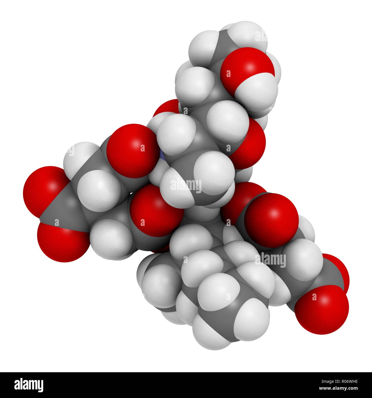 Fumonisin B1 mycotoxin molecule. Fungal toxin produced by some Fusarium ...