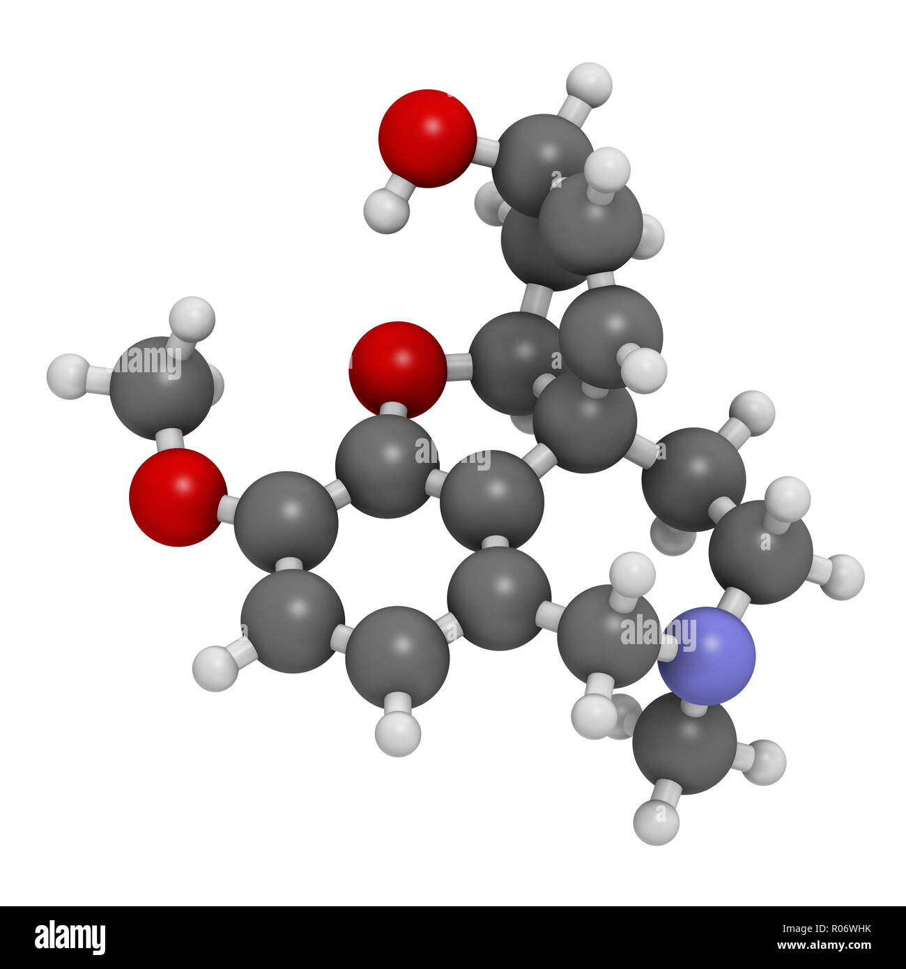 Galantamine alkaloid molecule. Found in Caucasian snowdrop, used in ...