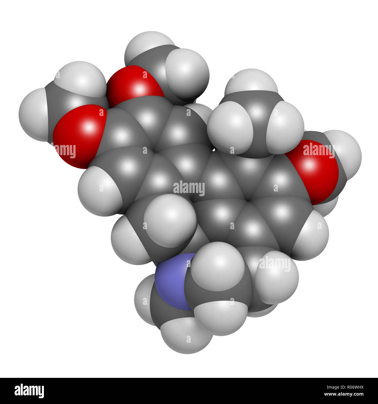 Glaucine alkaloid molecule. Found in yellow hornpoppy (Glaucium flavum ...